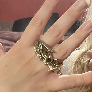 Jewelry | Double Finger Gold Branch Ring | Poshmark